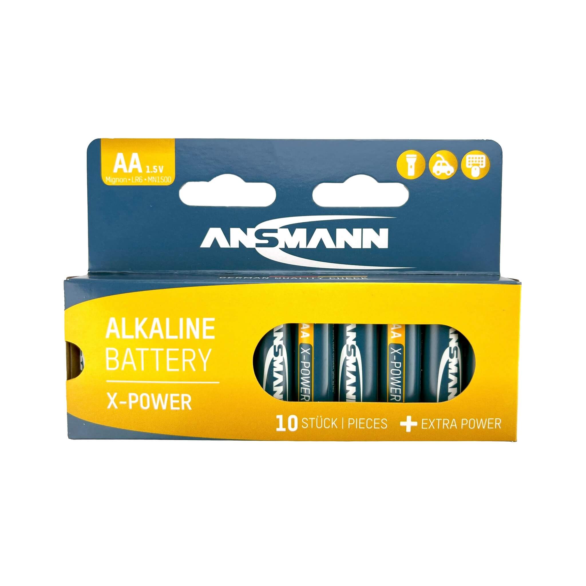 Ansmann X-Power Premium Alkaline AA Batteries, 10-pack