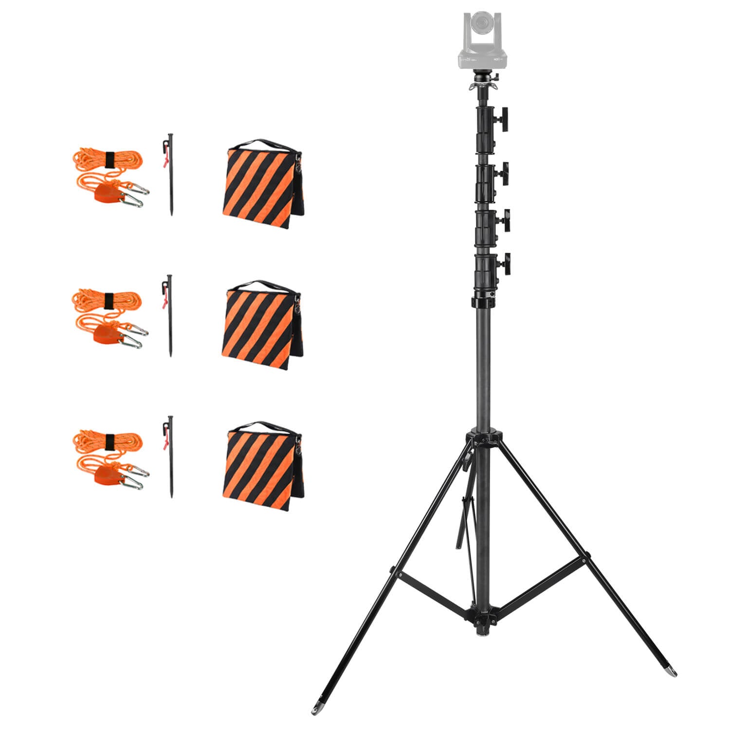 Ikan PTZ-STND-21C - 21 ft Carbon Fiber PTZ Tripod Stand
