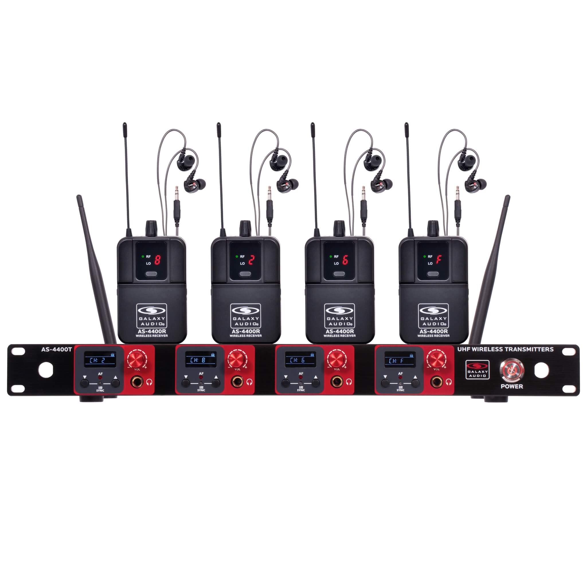 Galaxy Audio AS-4400 - Quad Mix UHF Wireless In-Ear Monitor System