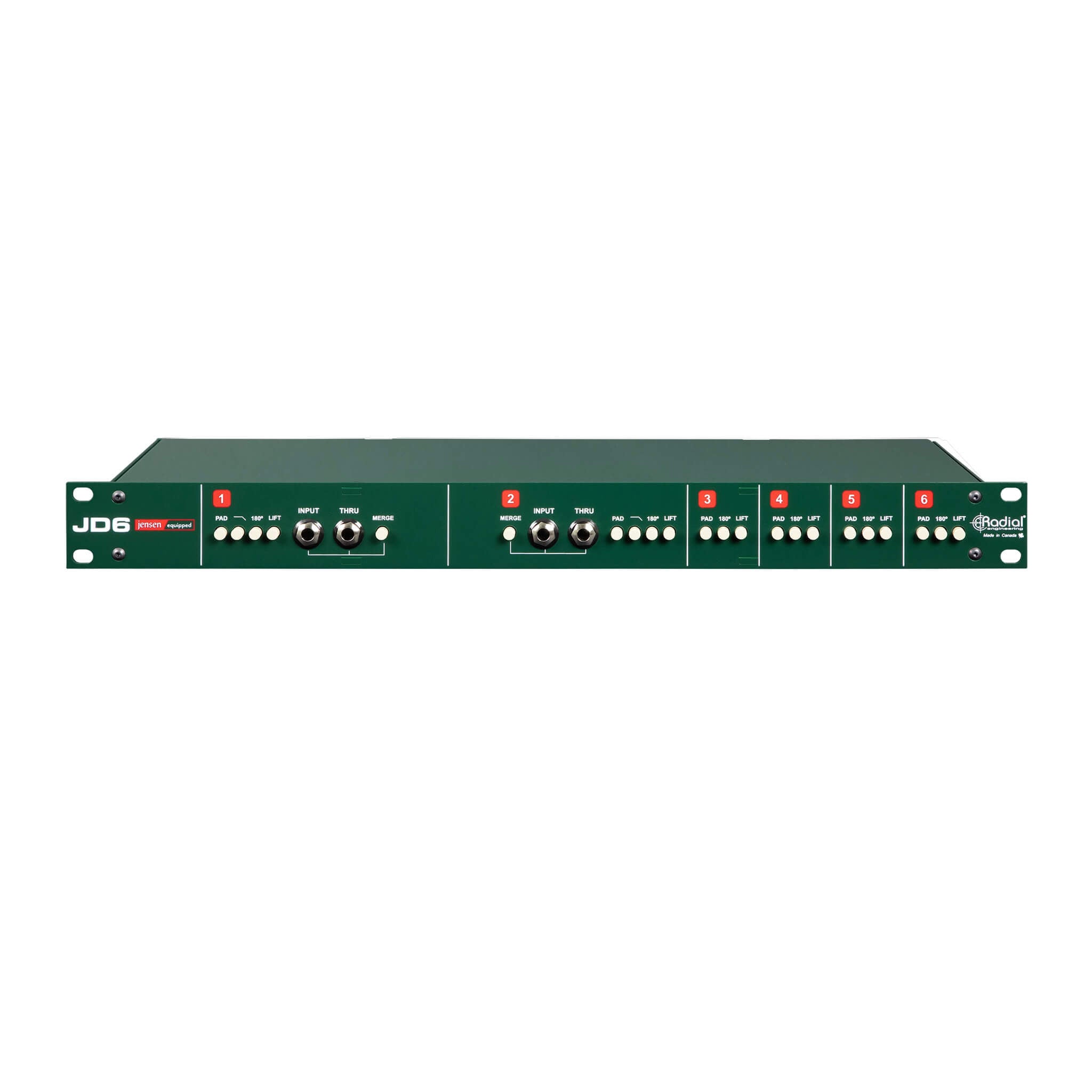 Radial JD6 - 6-Channel Rackmount Passive Direct Box
