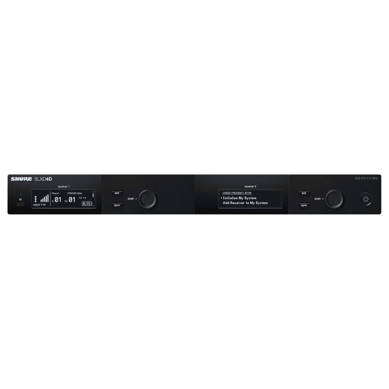 Shure SLXD4D - Dual-Channel Digital Wireless Receiver for SLX-D System ...