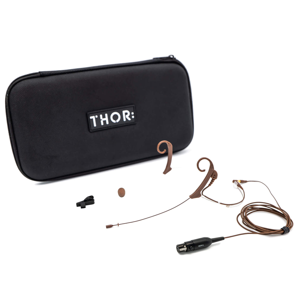 THOR Shadow SH20 Dual Ear Headset Microphone - Brown