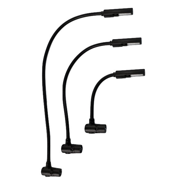 Littlite XR-LED Series LED Gooseneck Light with Right Angle 3-pin XLR