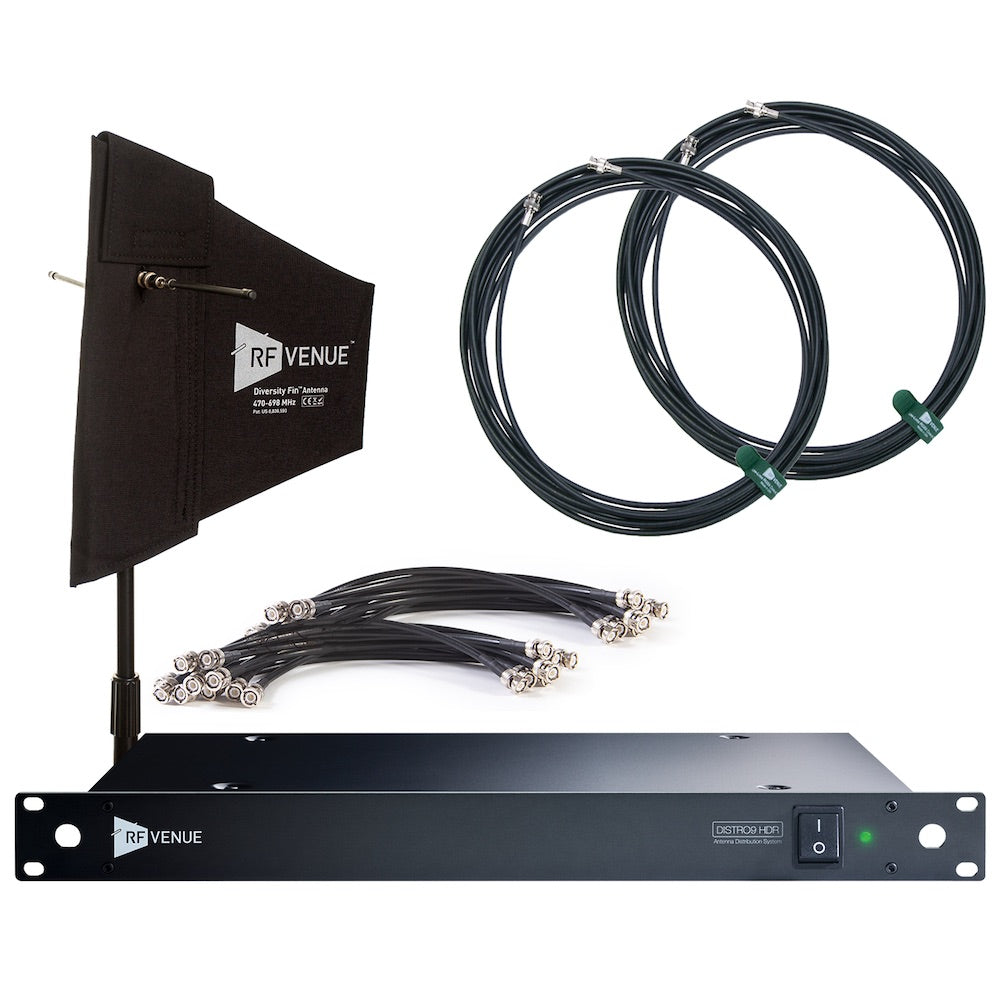 RF Venue DFIND9 - 9-Channel Wireless Mic Pack, Stand Mount